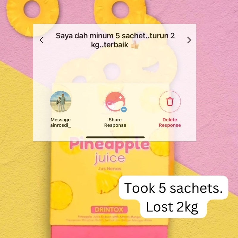 Nilofa Plus Pineapple Juice Drintox by Neelofa – ByTFSouq